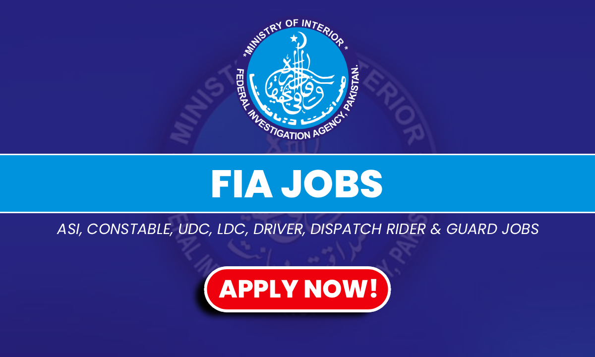 FIA Jobs 2026 – Advertisement for Federal Investigation Agency